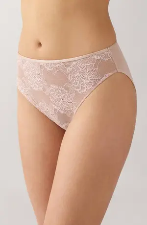 Wacoal Full Bloom High Cut Panties - Rose Dust