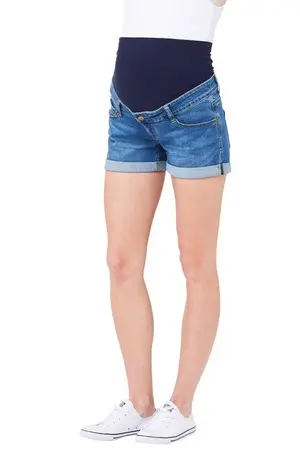 RIPE MATERNITY Denim Shorty Shorts
