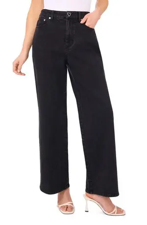 CECE DUPRAZ Classic High-waist Wide-leg Jeans - Rich Black