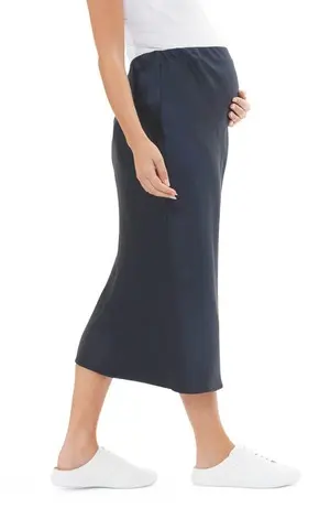 RIPE MATERNITY Lexie Satin Skirt - Navy