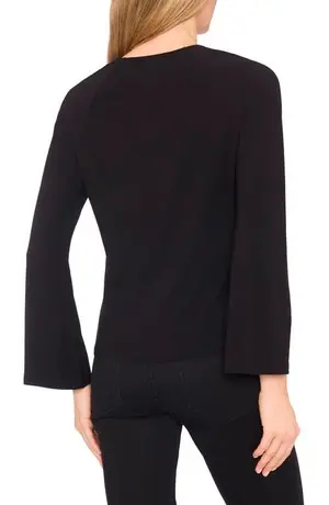 CECE DUPRAZ Pearly Bow Knit Top - Rich Black