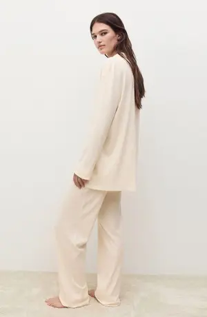 Mango Long-sleeve Cotton Pajama Shirt