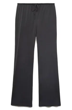 Mango Micromodal Pajama Pants - Charcoal
