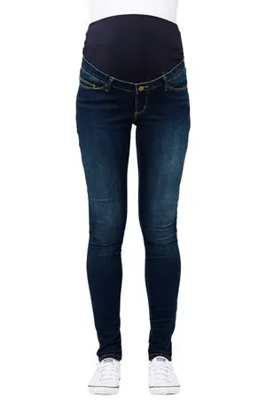RIPE MATERNITY Rebel Skinny Leg Denim Jeggings - Indigo