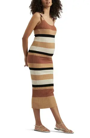 RIPE MATERNITY Sarah Stripe Knit Dress - Amber