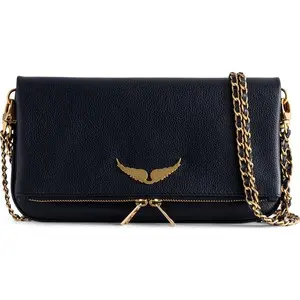 Zadig&Voltaire Grained Leather Crossbody Bag - Ink Gold
