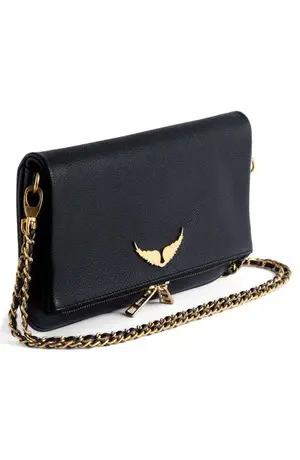 Zadig&Voltaire Grained Leather Crossbody Bag - Ink Gold