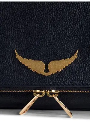 Zadig&Voltaire Grained Leather Crossbody Bag - Ink Gold