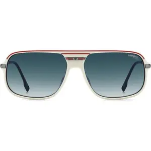 Carrera Eyewear Oversized Gradient Rectangular Sunglasses - Ivory/dk Blue Sf