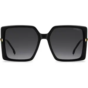 Carrera Eyewear 57mm Rectangular Sunglasses - Black Gold/dark Grey