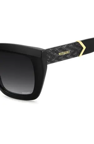 Missoni 52mm Square Sunglasses - Black/dark Grey Sf