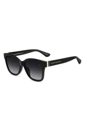 STUART WEITZMAN Gradient Square Full Rim Sunglasses - Black/dark Grey