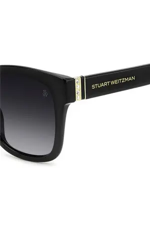 STUART WEITZMAN Gradient Square Full Rim Sunglasses - Black/dark Grey