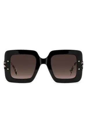 Carolina Herrera 50mm Square Sunglasses - Black Pink/brown