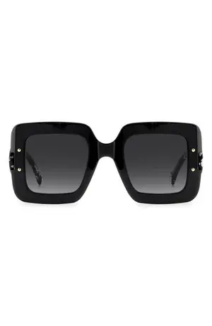 Carolina Herrera 50mm Square Sunglasses - Black/dark Grey
