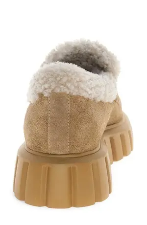 VOILE BLANCHE Grenelle Genuine Shearling Platform Loafer - Brown
