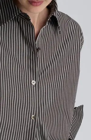 KENNETH COLE Cotton Boyfriend Shirt