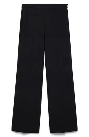 Mango Straight Leg Trousers - Black