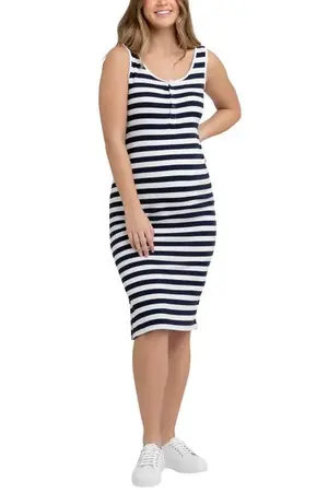 RIPE MATERNITY Lee Button Down Rib Dress