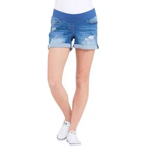 RIPE MATERNITY Baxter Boyfriend Denim Shorts - New Blue