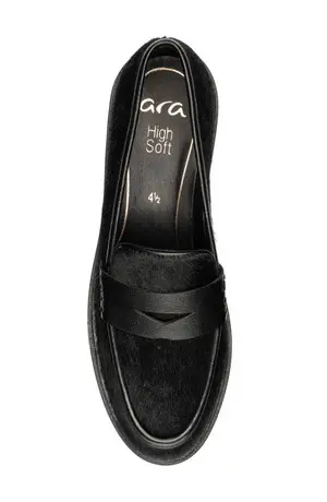 ARA Crescent Lug Penny Loafer - Black 2