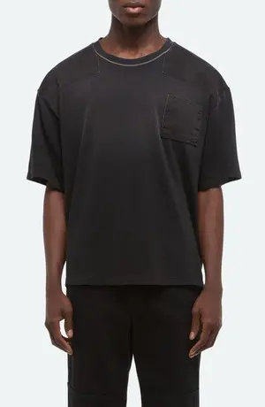 Helmut Lang Patch Cotton T-shirt - Black