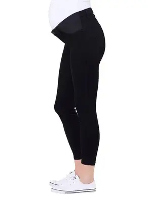 RIPE MATERNITY Isla Ankle Grazer Jegging - Black