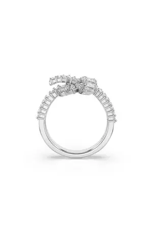 SWAROVSKI Matrix Knot Ring - Rhodium/white