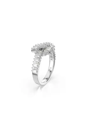 SWAROVSKI Matrix Knot Ring - Rhodium/white