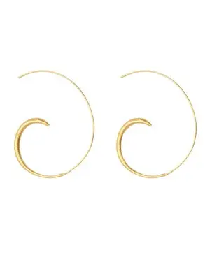 OTTOMAN HANDS Aegina Pull Through Hoop Earrings - Brass