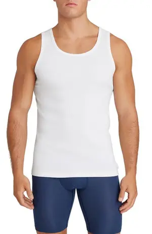Tommy John Cool Stretch Cotton Tank Tops 3-pack - White
