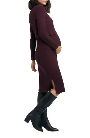 RIPE MATERNITY Ruby Rib Nursing Dress