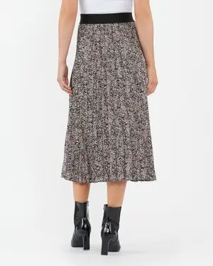 RIPE MATERNITY Pleated Printed Maternity Skirt
