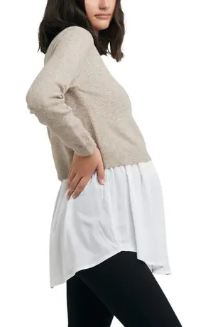 RIPE MATERNITY Detachable Nursing Knit - Latte