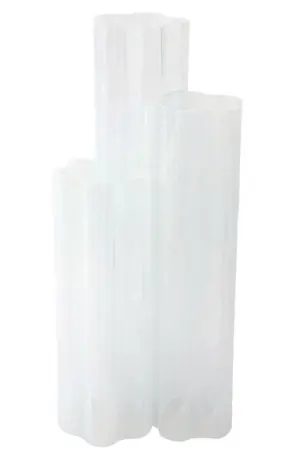 VIETRI Flora Triple Glass Vase - White
