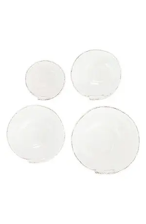 VIETRI Lastra Holiday Set Of 4 Assorted Prepping Bowls - Green