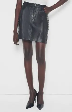 AS By DF Ryder Upcycled Leather Mini Skirt