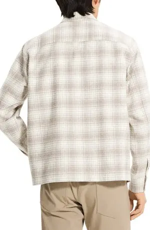 Theory Textured Cotton Button-up Shirt