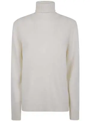 ROBERTO COLLINA Long Sleeve Turtleneck Sweater - White