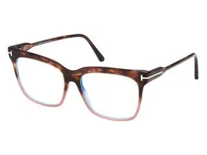 TOM FORD Square Frame Eyeglasses - Coloured/havana (ft5768/b 055)