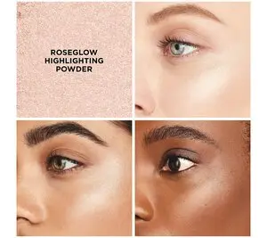 Laura Mercier Rose Glow Highlighting Powder + Brush