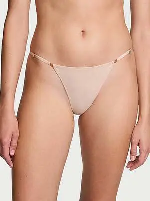 Victoria's Secret Love Cloud Adjustable String Thong Panty - Beige