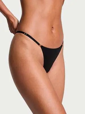 Victoria's Secret Love Cloud Adjustable String Thong Panty - Black