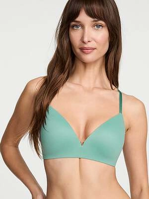 Victoria's Secret Love Cloud Wireless Push-up Bra Blue