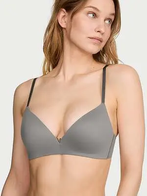 Victoria's Secret Love Cloud Wireless Push-up Bra Grey