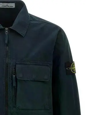 Stone Island Zip-fastening Patch-pocket Shirt Jacket - Blue