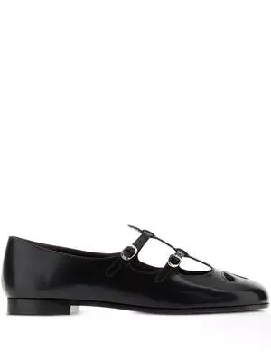Tory Burch Leather Buckle Flat Pumps