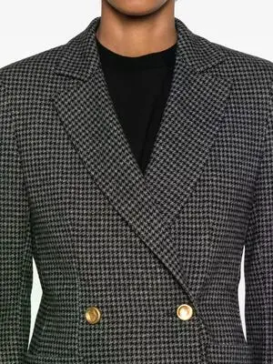 Harris Wharf London Houndstooth Double-breasted Blazer