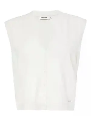 Simkhai Button-front Cashmere Vest - White