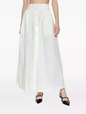 Posse Button-front Maxi Skirt